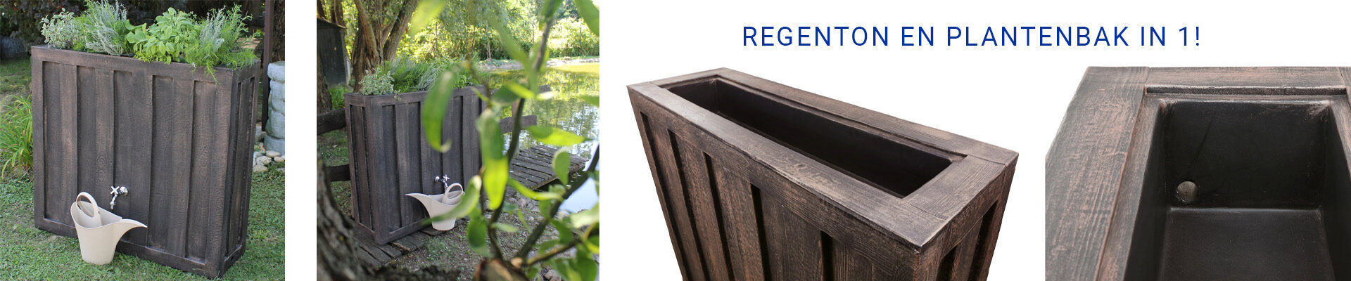 Regenton / Plantenbak - 300 liter - incl. kraan | Vos Products