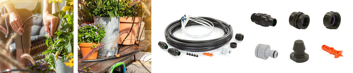 Beregening - SummerRain - druppelsysteem voor balkon en terras - max. 10 bloempotten