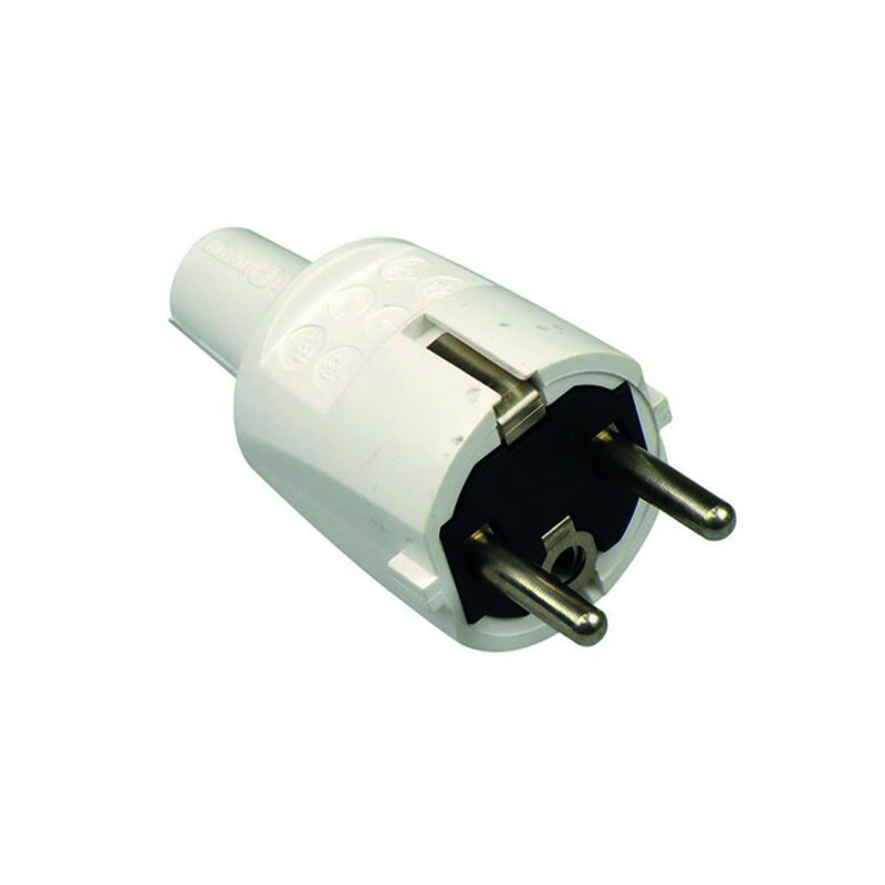 PVC stekker + RA + penaarde - wit | Vos Products