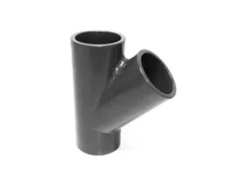 Druk pvc T-stuk 45graden | Druk pvc T-stuk | Pvc drukbuis